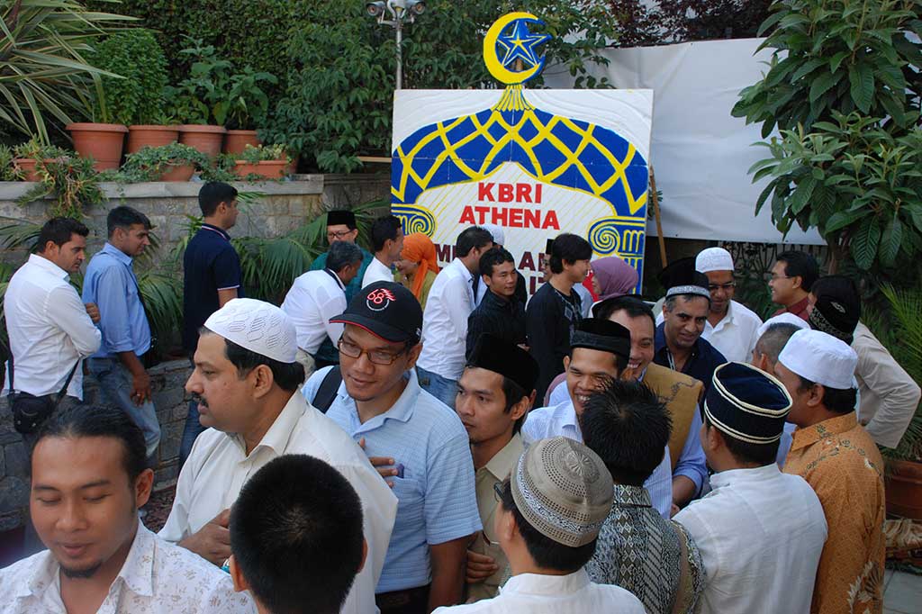 Berlebaran di Wisma Duta KBRI Athena