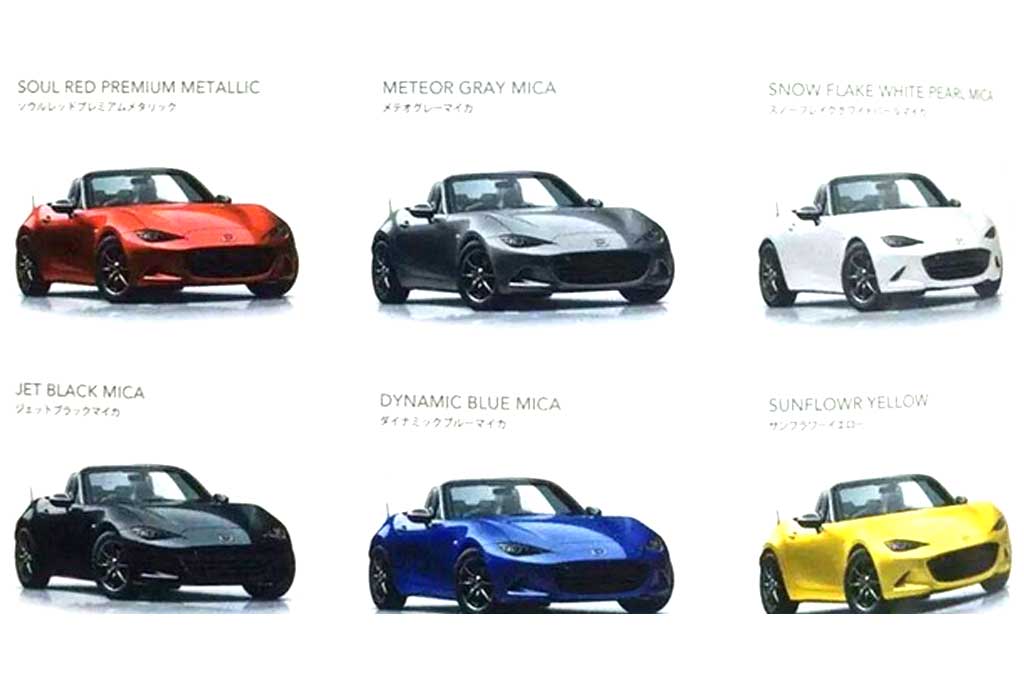 Ada 6 Pilihan Warna untuk Mazda MX-5 Miata
