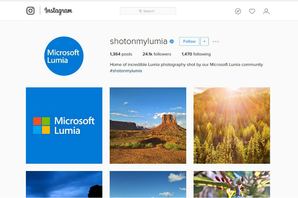 Microsoft Menonaktifkan Akun Instagram Fotografi Lumia