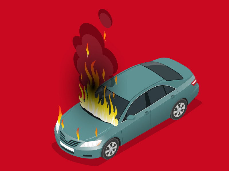 Mobil Terbakar di Pesanggarahan Akibat Arus Pendek