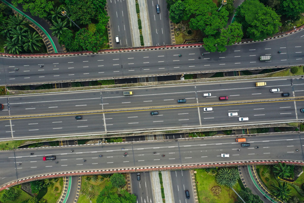 Jalanan Ibu Kota Jakarta Lengang