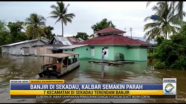 Banjir di Sekadau, Kalbar Semakin Parah