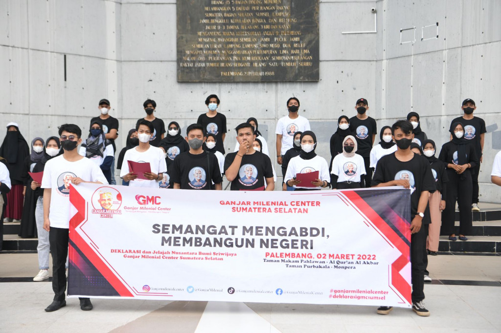 Milenial Sumsel Deklarasi Dukung Ganjar Presiden 2024