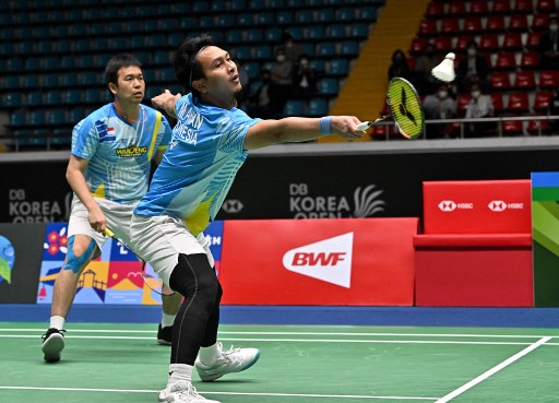 Korea Open: Ahsan/Hendra Disingkirkan Ganda Putra Peringkat ke-225 Korea Open: Ahsan/Hendra Disingkirkan Ganda Putra Peringkat ke-225