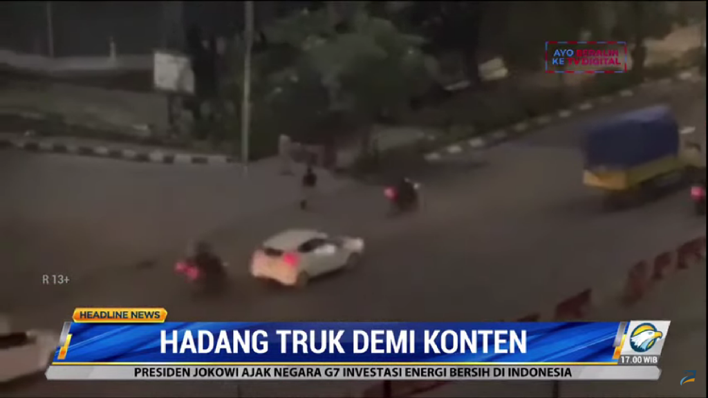 Demi Konten, Remaja di Bekasi Nekat Hadang Truk Demi Konten, Remaja di Bekasi Nekat Hadang Truk
