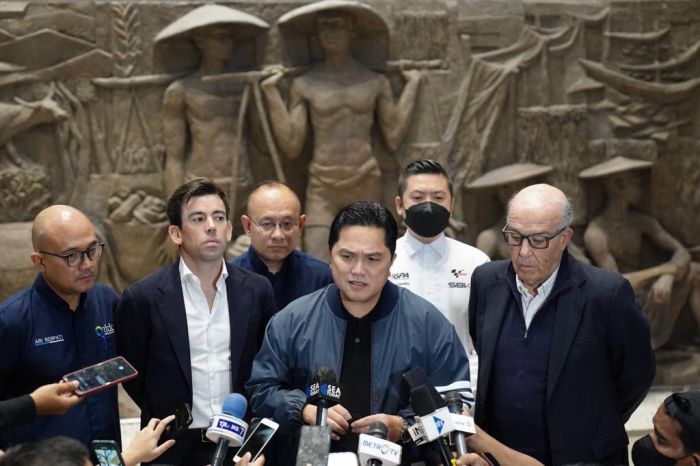 Bertemu dengan Dorna, Erick Thohir Bahas Masa Depan MotoGP Mandalika Bertemu dengan Dorna, Erick Thohir Bahas Masa Depan MotoGP Mandalika