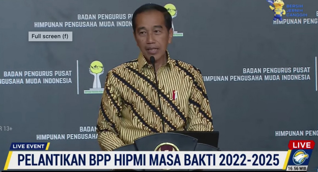 Jokowi Hadiri Pelantikan BPP HIPMI Masa Bakti 2022-2025, Ketum Tawarkan ... Jokowi Hadiri Pelantikan BPP HIPMI Masa Bakti 2022-2025, Ketum Tawarkan ...
