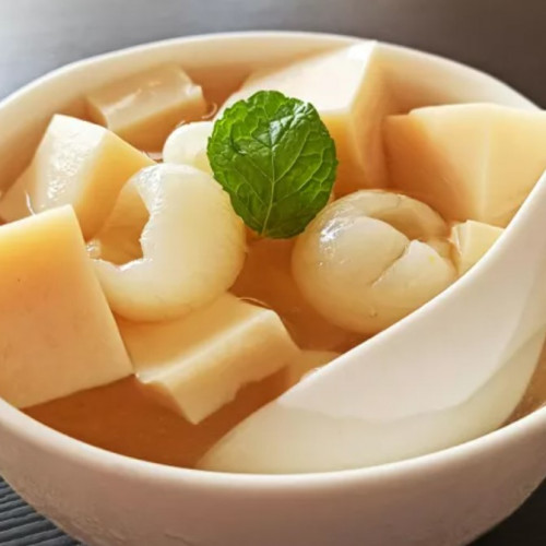 Es Puding Tofu Kelengkeng, Pas Banget untuk Buka Puasa