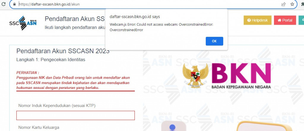 Cara Mengatasi Webcam Js Error saat Daftar CPNS 2023, Tak Sampai Semenit Cara Mengatasi Webcam Js Error saat Daftar CPNS 2023, Tak Sampai Semenit
