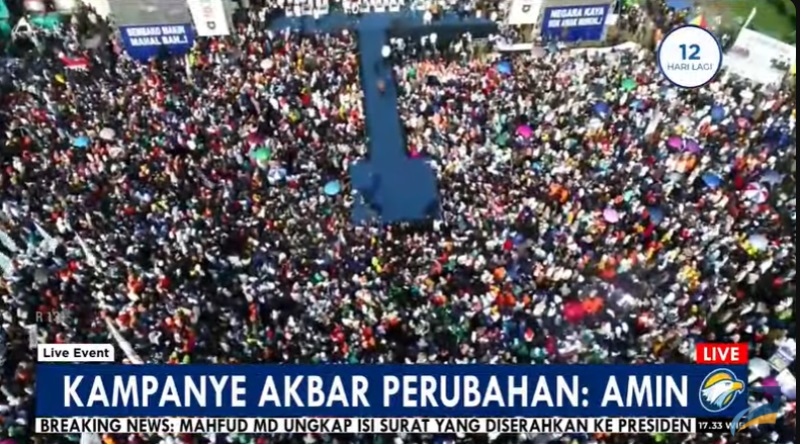 Lautan Manusia Padati Kampanye Akbar Perubahan Amin Di Deli Serdang Sumut