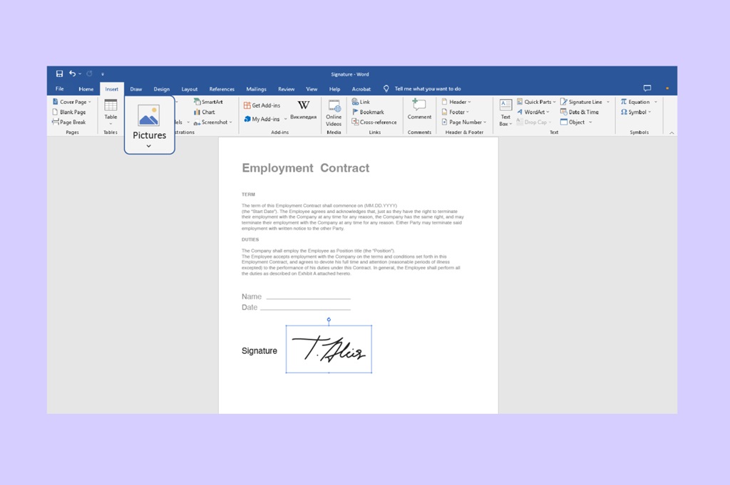 Cara Membuat Kolom Tanda Tangan di Microsoft Word dengan Mudah Cara Membuat Kolom Tanda Tangan di Microsoft Word dengan Mudah