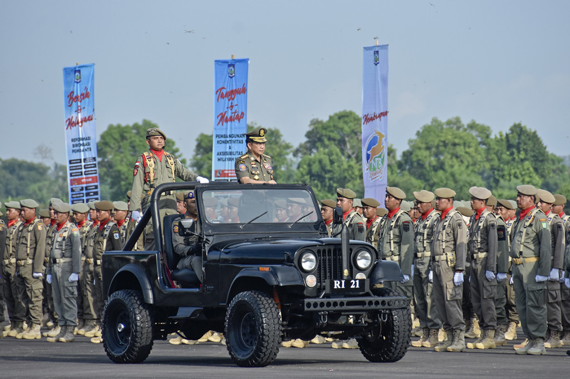 Mendagri Hadiri HUT Satpol PP di Mataram