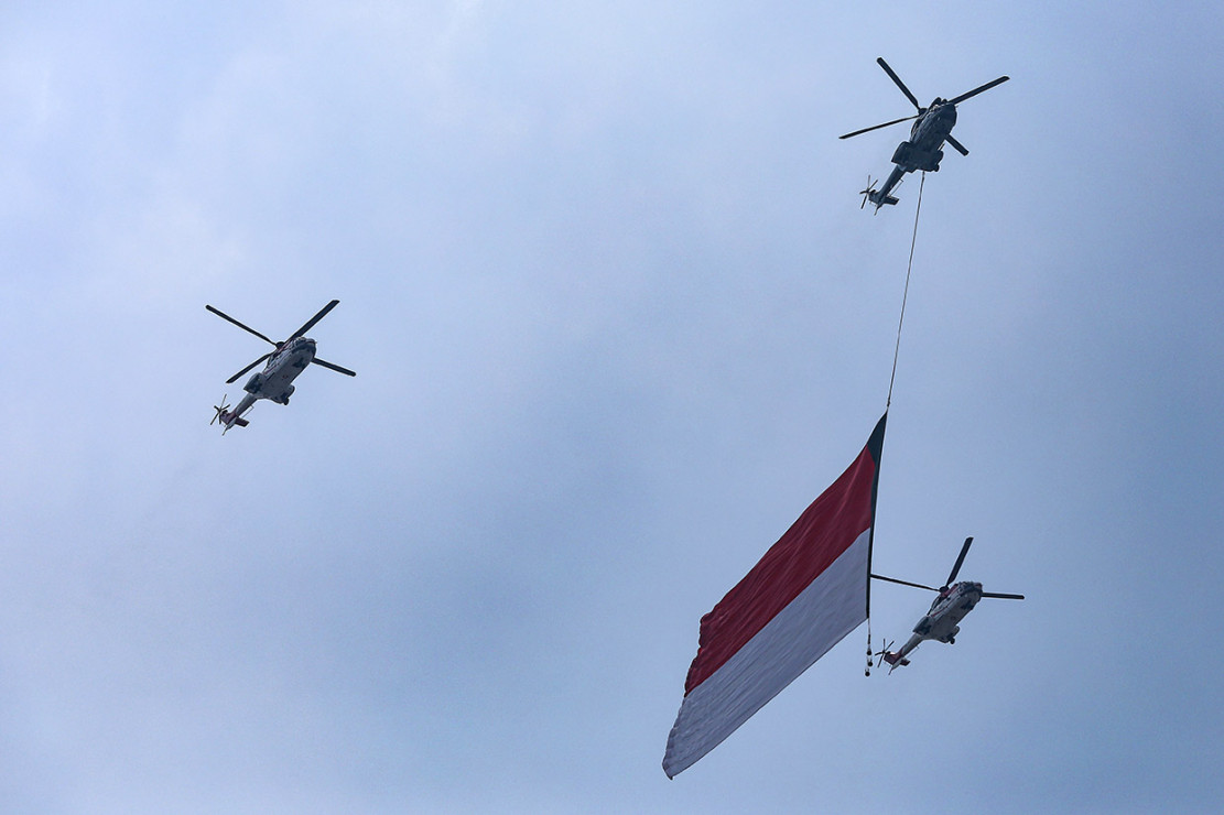 Foto: Merah Putih Hiasi Langit Ibu Kota di Hari Kemerdekaan RI
