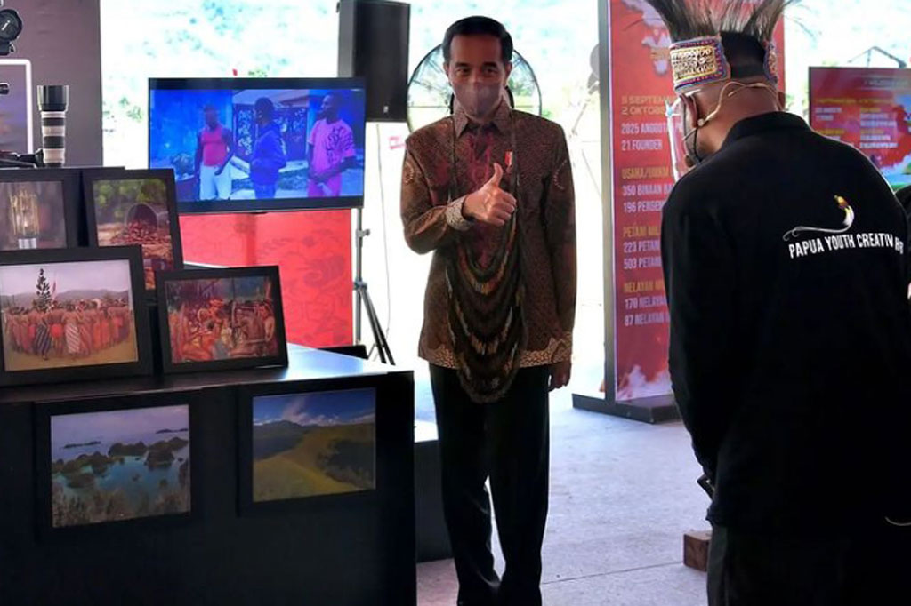 Jokowi groundbreaking Papua Youth Creative Hub - Medcom.id