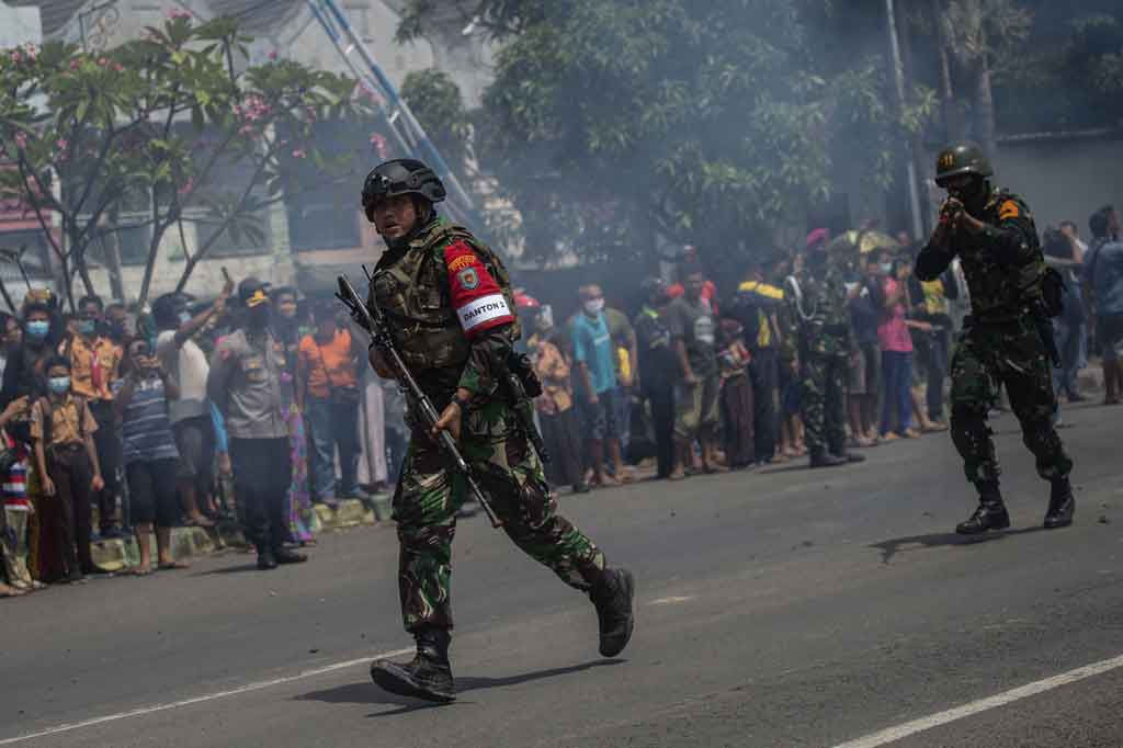 Melihat Latihan Operasi Pertempuran Kota Korps Marinir