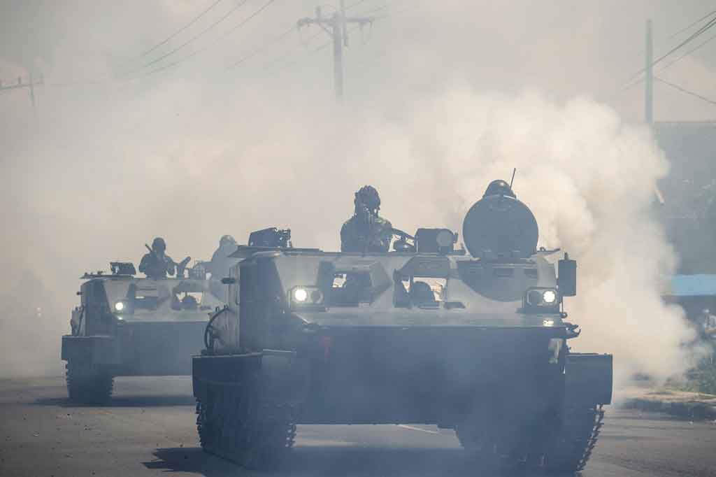 Melihat Latihan Operasi Pertempuran Kota Korps Marinir