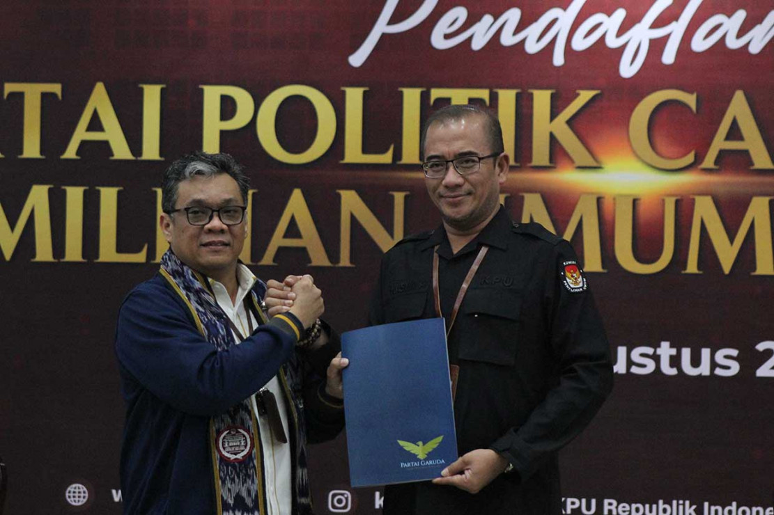 Partai Garuda Resmi Daftar Peserta Pemilu 2024 ke KPU