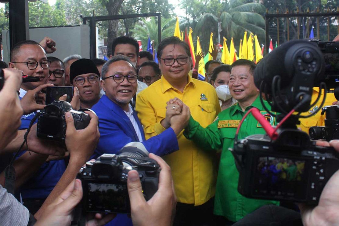 Rombongan Parpol KIB Daftar Peserta Pemilu 2024 ke KPU