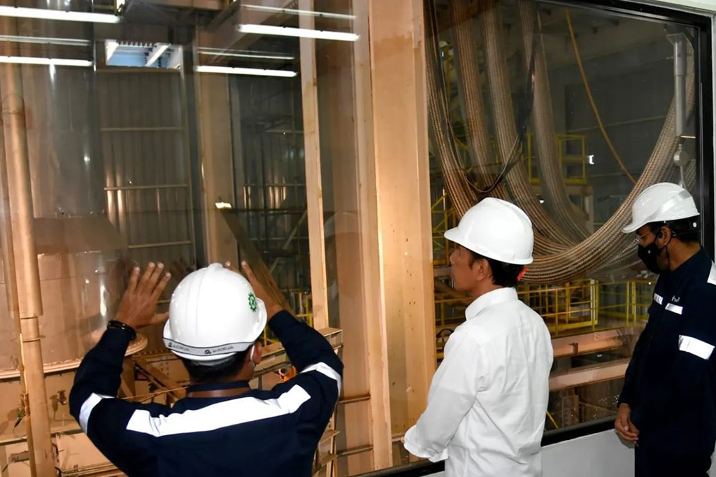 Jokowi Tinjau Pembangunan TSL Ausmelt PT Timah TBK