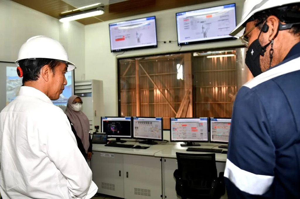 Jokowi Tinjau Pembangunan TSL Ausmelt PT Timah TBK