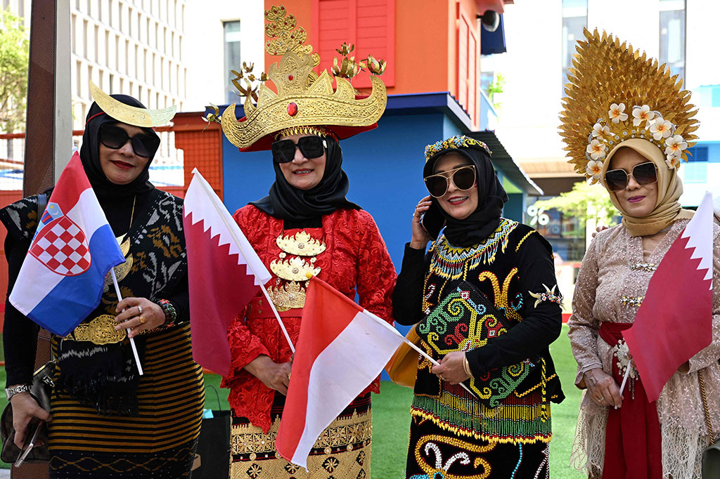 Potret Suporter Indonesia di Piala Dunia 2022 Qatar