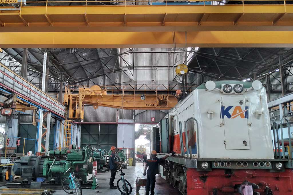 Sambut Arus Mudik, Balai Yasa Yogyakarta Kebut Perbaikan Lokomotif KA