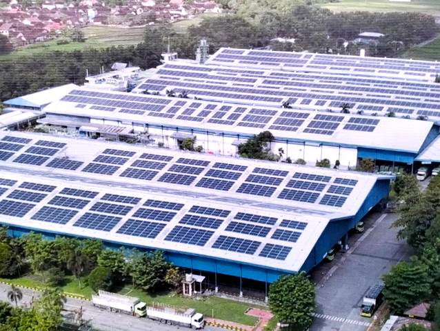 Mengenal Solar Panel di Atap Pabrik AQUA Klaten