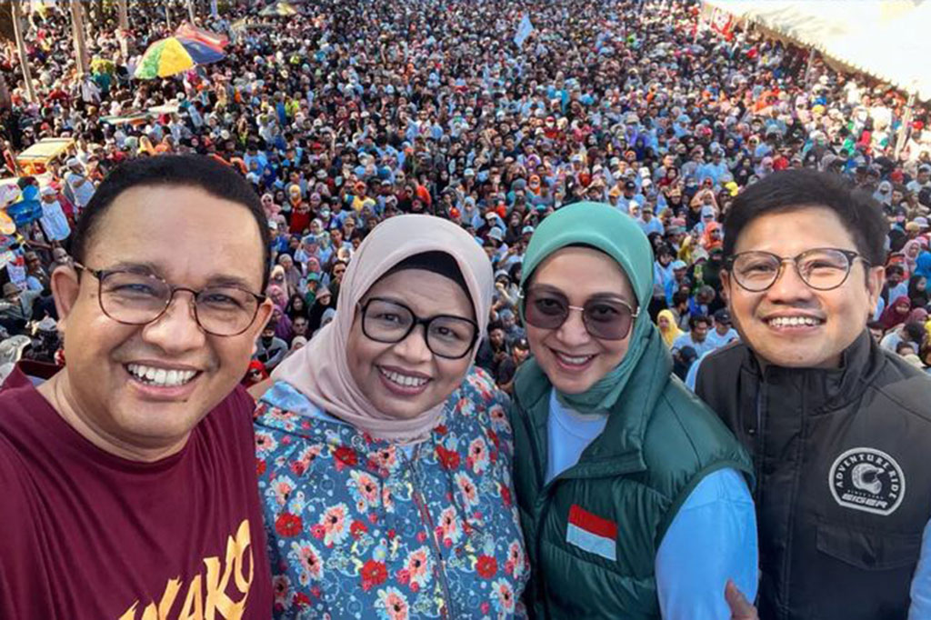 Lautan Massa Sambut Anies-Cak Imin di Makassar