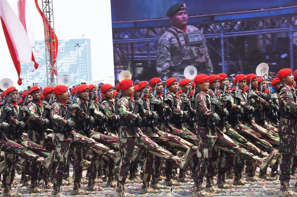 Kopassus Raih Juara Pertama Parade, Defile dan Yel-Yel HUT Ke-78 TNI Tahun