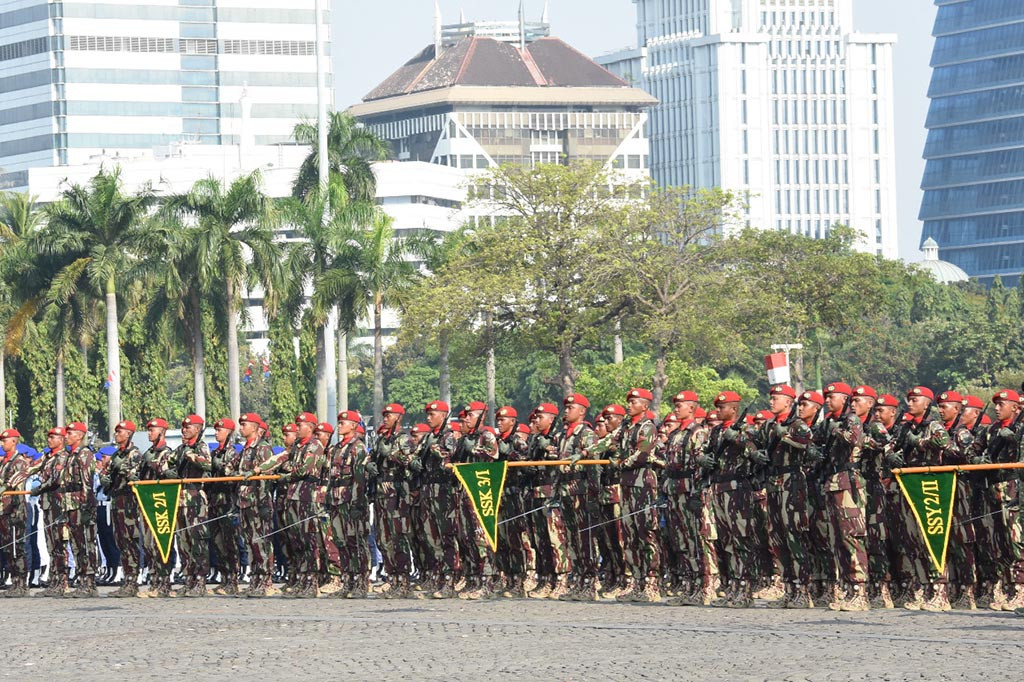 Kopassus Raih Juara Pertama Parade, Defile dan Yel-Yel HUT Ke-78 TNI Tahun