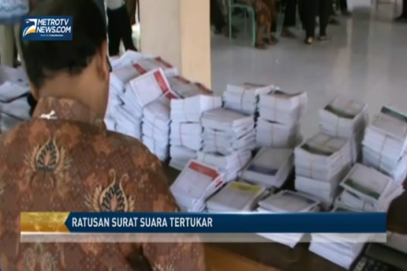 Ratusan Surat Suara di Gunung Kidul Tertukar