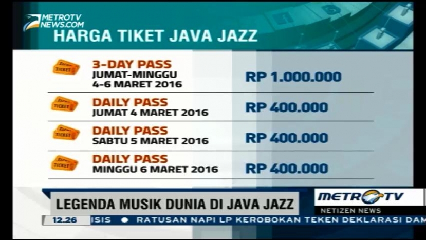 Harga Tiket Java Jazz 2016