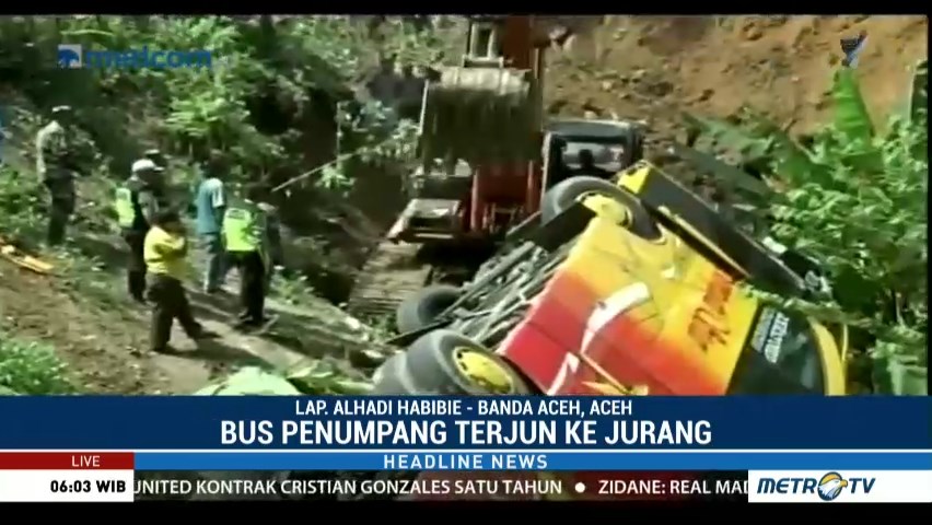 Bus Terjun ke Jurang di Aceh, Satu Tewas dan 17 Terluka