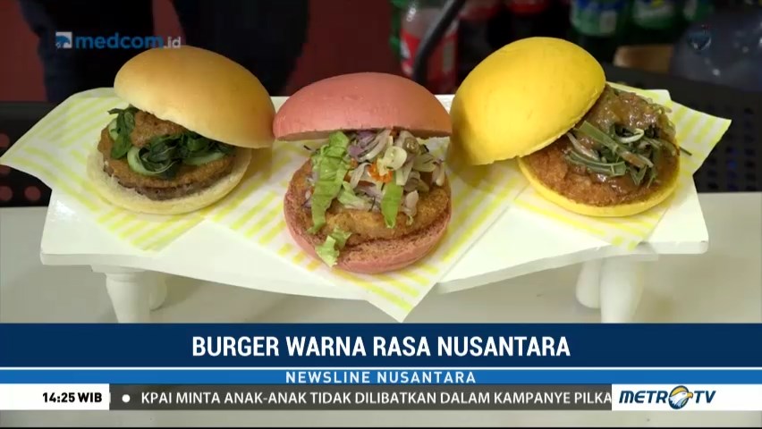 Unik, Burger Warna-warni dengan Cita Rasa Nusantara