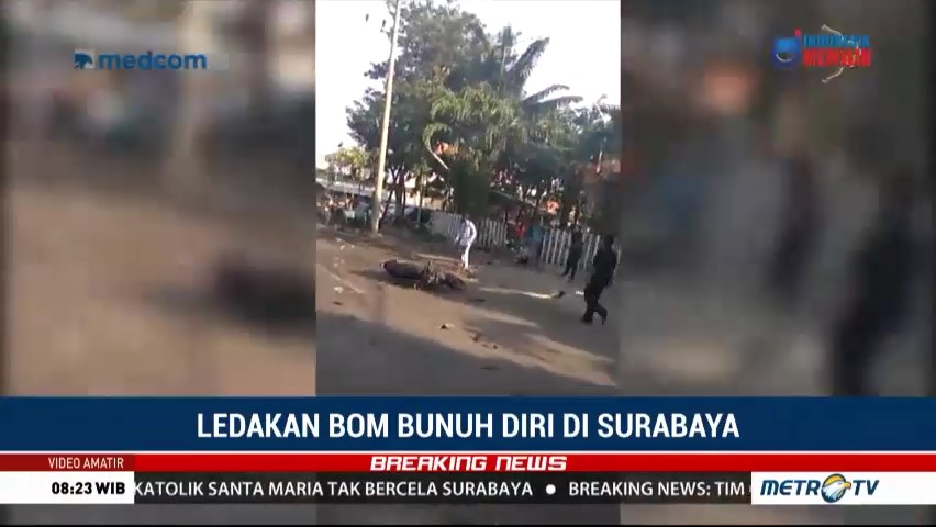Video Amatir Bom Bunuh Diri di Surabaya