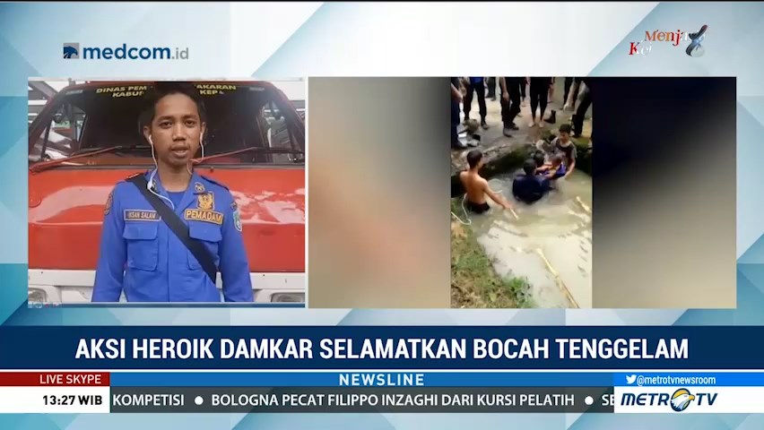 Aksi Heroik Damkar Selamatkan Bocah Tenggelam Aksi Heroik Damkar Selamatkan Bocah Tenggelam
