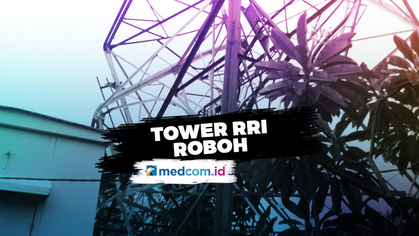 Tower Pemancar RRI Roboh, Timpa Bajaj hingga Rumah