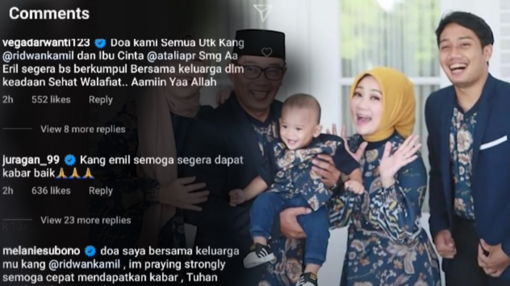 Dukungan untuk Keluarga Ridwan Kamil Terus Mengalir di Media Sosial