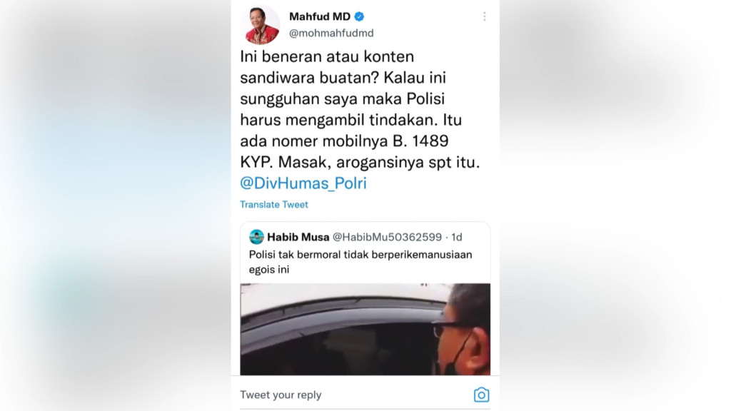Menko Polhukam Soroti Viral Pria Ngaku Polisi Vs Ketua RT di Bekasi Menko Polhukam Soroti Viral Pria Ngaku Polisi Vs Ketua RT di Bekasi
