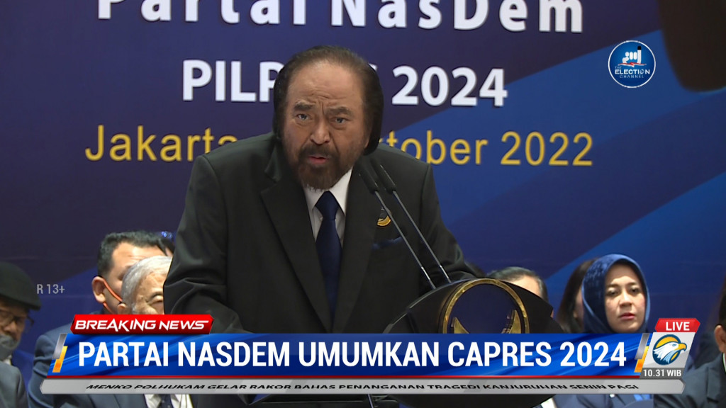 NasDem Deklarasikan Anies Baswedan sebagai Capres 2024