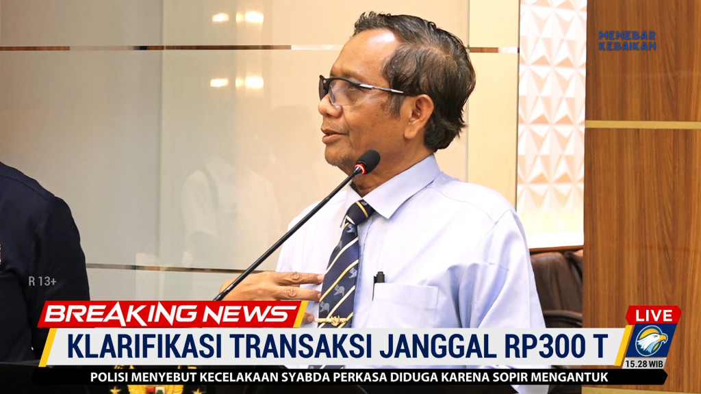 Mahfud MD Sebut Pencucian Uang Lebih Bahaya dari Korupsi Mahfud MD Sebut Pencucian Uang Lebih Bahaya dari Korupsi