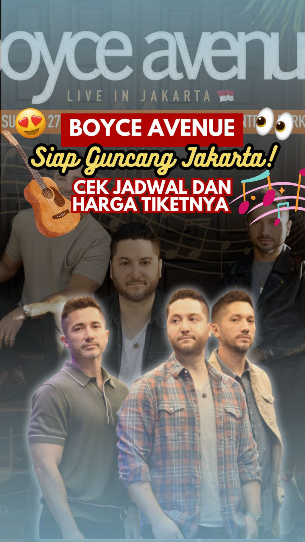 Boyce Avenue Siap Guncang Jakarta! Cek Jadwal & Harga Tiketnya