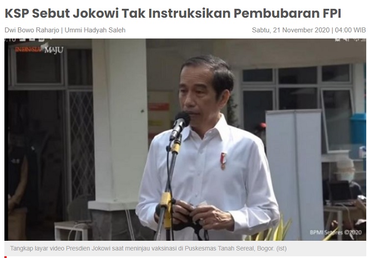 [Cek Fakta] Jokowi Tandatangani Pembubaran FPI? Ini Faktanya
