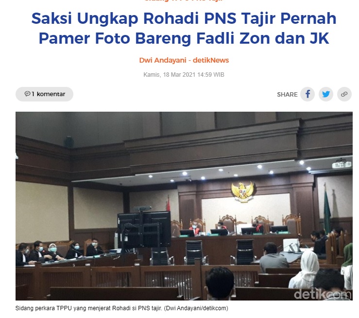 [Cek Fakta] Fadli Zon Terlibat Korupsi Kasus Suap Eks Panitera PN Jakut Rohadi? Ini Faktanya