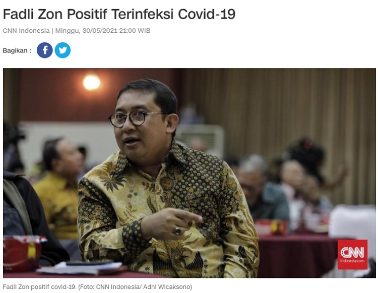 [Cek Fakta] Fadli Zon Meninggal Hoaks, Ini Faktanya