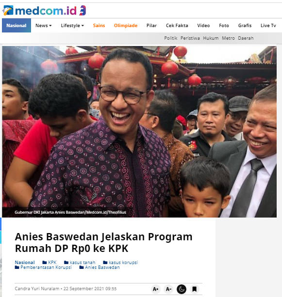 [Cek Fakta] Anies Baswedan Resmi jadi Tersangka KPK? Ini Faktanya
