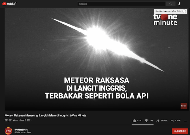 [Cek Fakta] NASA Prediksi Potensi Bahaya Arus Meteor pada Ramadan 2021 ...