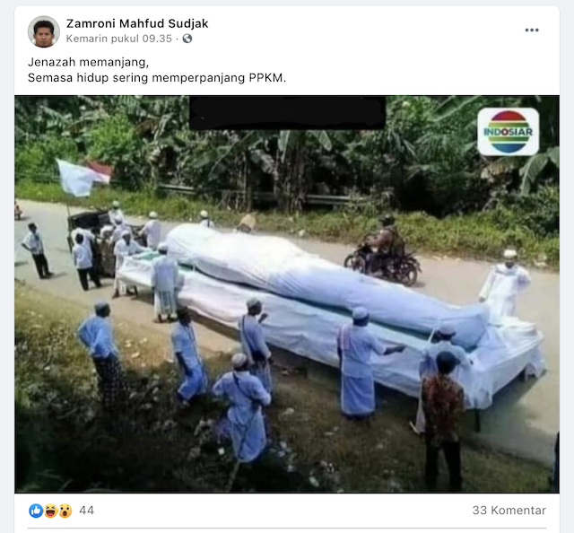 [Cek Fakta] Beredar Foto Jenazah Memanjang karena Semasa Hidup Sering ...