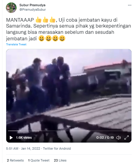 [Cek Fakta] Beredar Video Jembatan Ambruk di Samarinda? Ini Faktanya