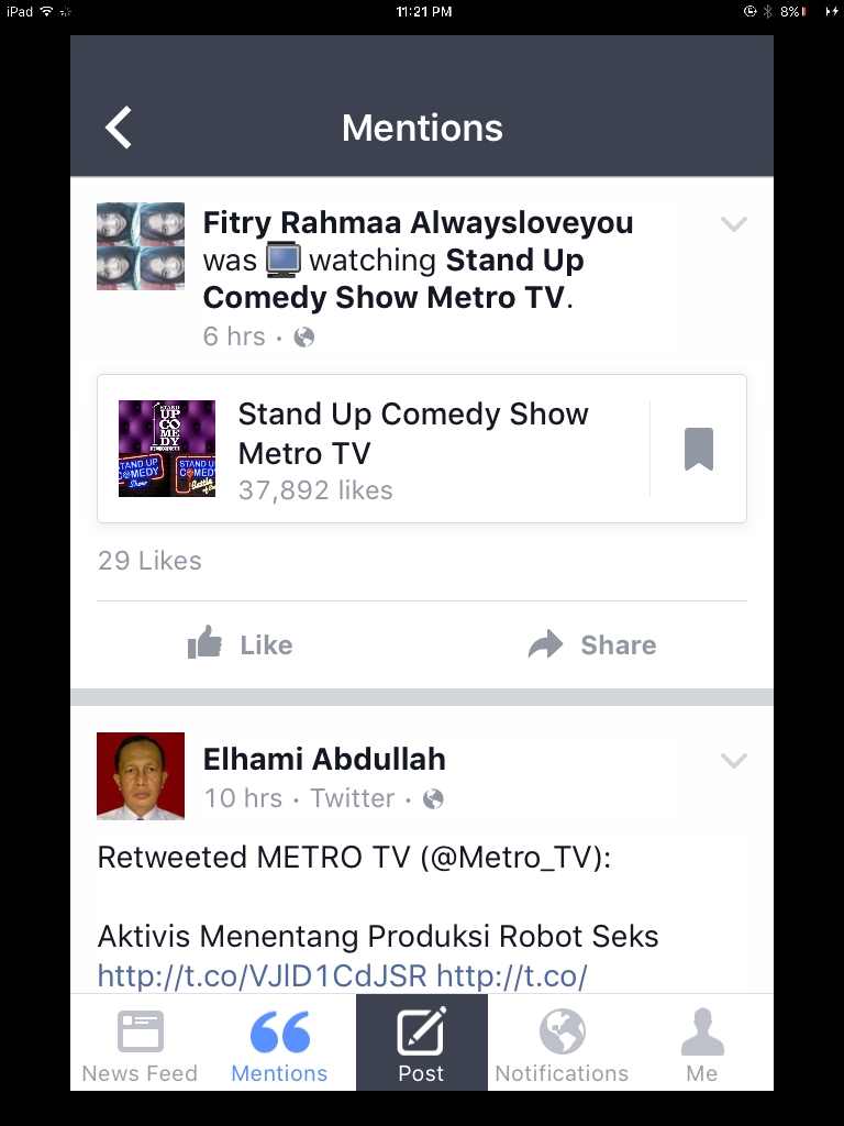 Lebih Dekat dengan Mentions, Aplikasi Facebook Khusus untuk Pesohor